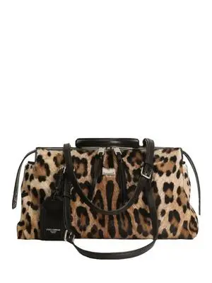 Dolce & Gabbana Leopard Printed Vittoria Bag - Multi-color