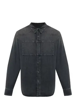 MAISON MARGIELA Long-sleeved Denim Shirt - Black
