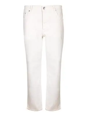 Brunello Cucinelli Straight Leg Pants - White