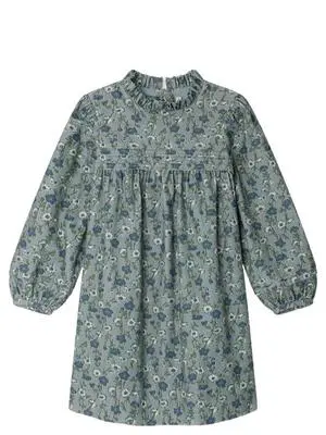 Bonpoint Topaz Floral Printed Ruffled Dress - Gray