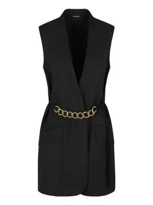 Givenchy Chain Embellished Sleeveless Jacket - Black