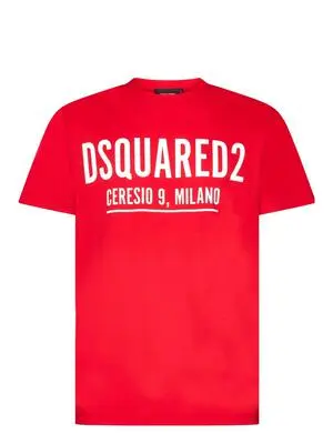 Dsquared2 Dsquared2 Logo-Printed Crewneck T-Shirt Red