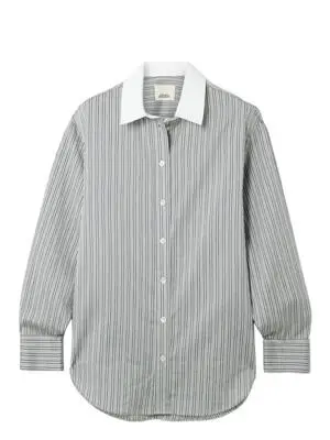 Isabel Marant Étoile Striped Long Sleeve Shirt - Gray