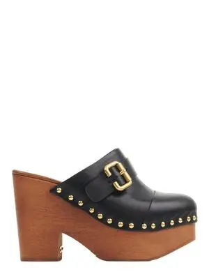 Chloé Jeannette Wedge Clogs - Black