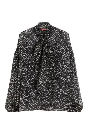 MAX MARA Max Mara Studio 'Mstetere' Printed Semi-Sheer Blouse
