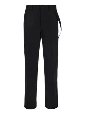 Burberry Straight Leg Trousers With Strap Detail - Black
