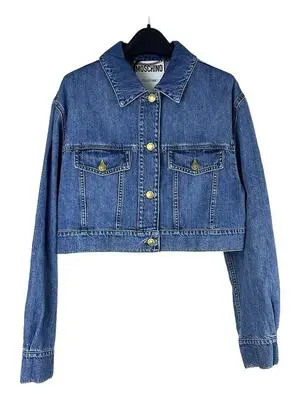 Moschino Long-sleeved Denim Coat - Blue