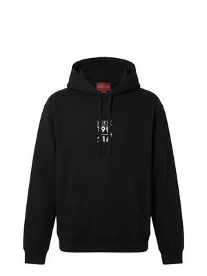 Gucci Long Sleeved Graphic Printed Hoodie - Black