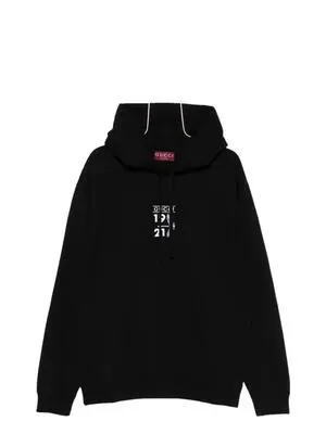Gucci Long Sleeved Graphic Printed Hoodie - Black