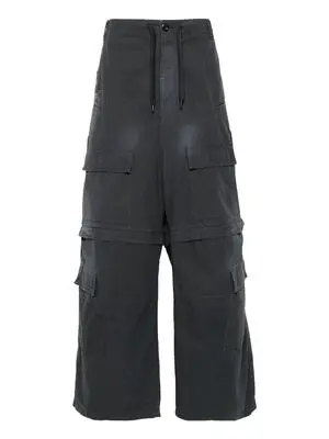 Balenciaga Washed-out Large Cargo Pants - Blue-gray
