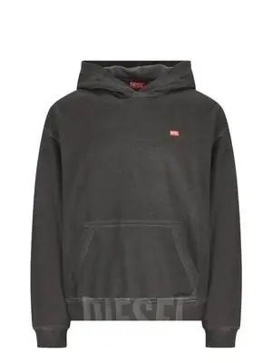 DIESEL® Logo-embroidered Hooded Sweatshirt - Black