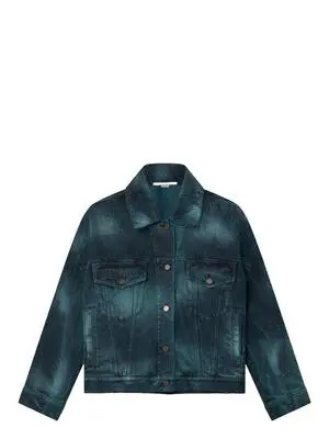 Stella McCartney Oversized Tie-dye Denim Jacket - Black