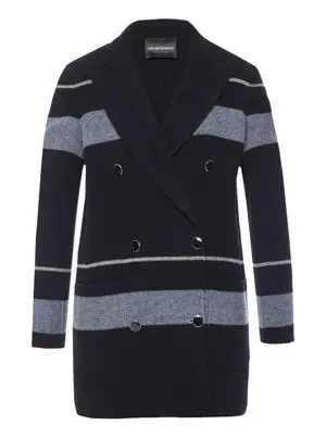 EMPORIO ARMANI Emporio Armani Striped Double-Breasted Coat