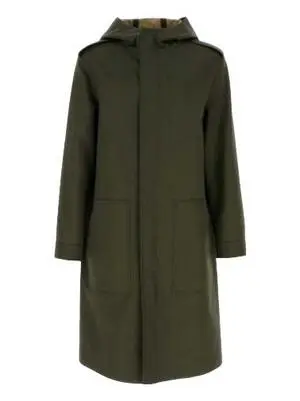 Valentino Garavani Button Detailed Long-sleeved Coat - Green