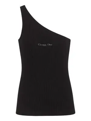 Dior Asymmetrical Tank Top - Black