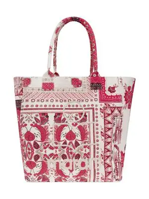 Isabel Marant Étoile Yenky Logo Embroidered Shopping Bag - Red