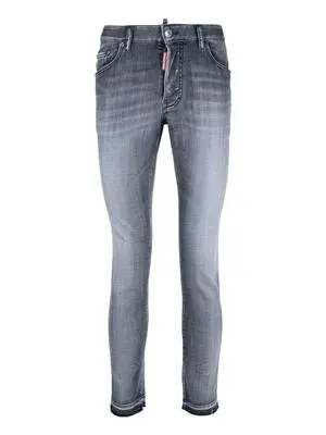 Dsquared2 Faded Straight-leg Skinny Jeans - Gray