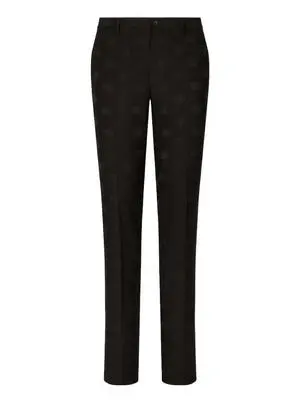 Dolce & Gabbana Dg Logo Jacquard Stretch Pants - Black