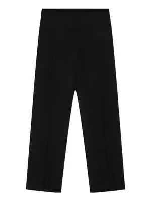 Alaïa Side Zipper Casual Pants With Front Folds - Black