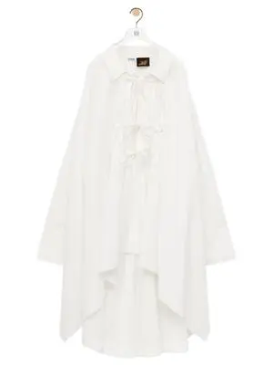 Loewe Asymmetrical Tunic Dress With Drawstring Detail - White