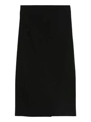 Alberta Ferretti Wool-blend Pencil Skirt - Black