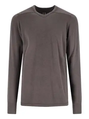 Rick Owens Long-sleeved V-neck Jumper - Black
