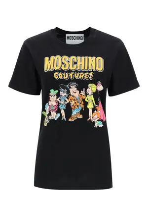 Moschino X The Flintstones Graphic Print T-shirt - Black
