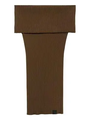 Stella McCartney Off-the-shoulder Ribbed Top - Olive