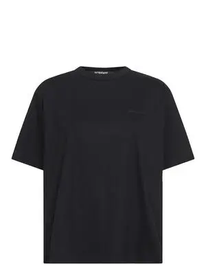 Jacquemus Logo Embroidered Crewneck T-shirt - Black