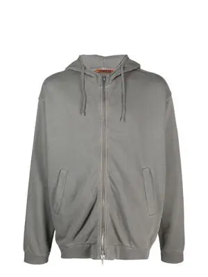 Barena Venezia Zip-up Cotton Hoodie - Gray