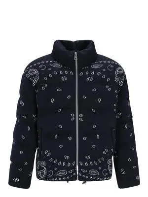 Alanui Paisley Printed Padded Zip-up Jacket - Black