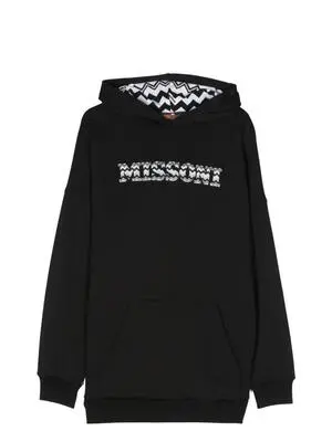 Missoni Logo-print Cotton Hoodie - Black