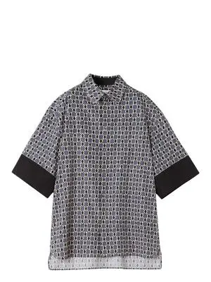 LANVIN Loose-fit Printed Shirt - Gray