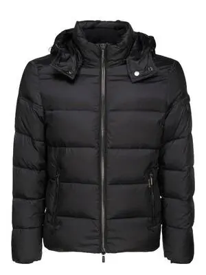 MOORER Brett-sh Quilted Down Jacket With Hood - Black