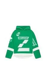 We11Done Logo Hooded Sweater - Green