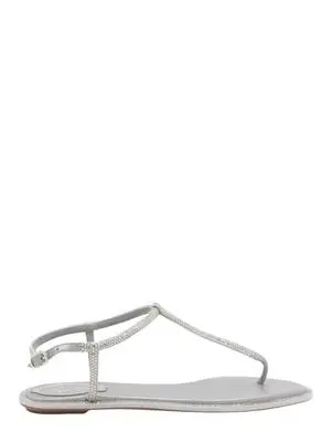 Rene Caovilla Rene Caovilla Diana Embellished Thong Sandals Gray