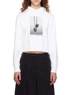 PALM ANGELS Palm Angels Cropped Graphic Hoodie