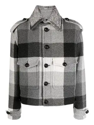 Etro Plaid Checkered Jacket - Gray