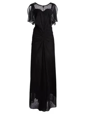 Victoria Beckham Short-sleeved Maxi Dress - Black