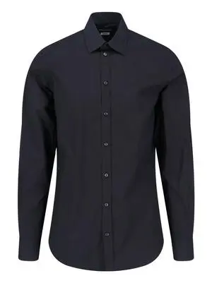 Dolce & Gabbana Dolce Gabbana Curved Hem Shirt - Black