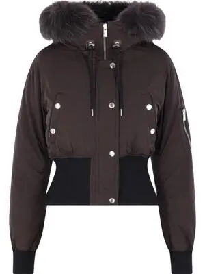 TATRAS Long-sleeved Hooded Down Jacket - Black