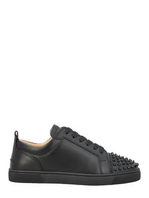 CHRISTIAN LOUBOUTIN Studded Lace-up Sneakers - Black