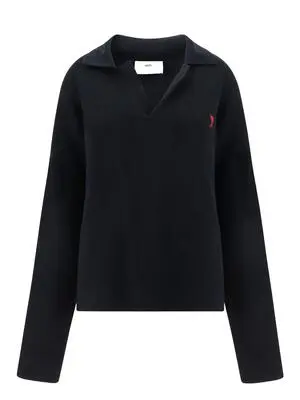 AMI Ami Paris Ami De Coeur Long-Sleeved Knitted Jumper