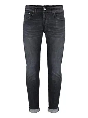DONDUP Slim Fit Jeans With Belt Loops - Black