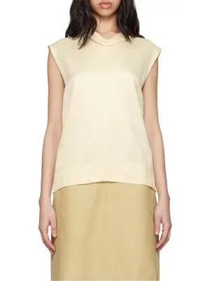 TOTEME High Neck Sleeveless Top - Beige