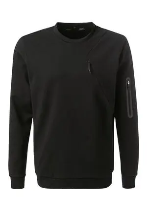 Hugo Boss Long-sleeved Sweater With Zip Detail - Black