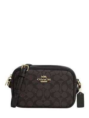 COACH Coach Signature Canvas Mini Jamie Camera Bag Walnut/black