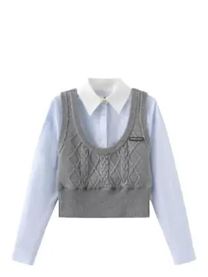 Marissa Chiara Two-piece Knit Set - Blue