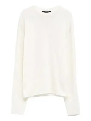 Jacquemus Crew-neck Long Sleeve Sweater - White