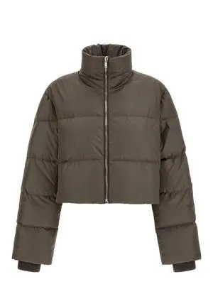 Moncler Cropped Down Jacket - Dark Gray